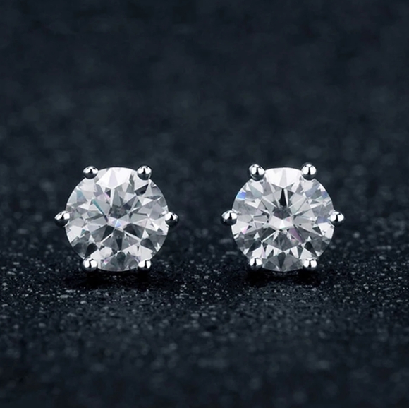 Jewelry | New Simple Round Diamond Earrings | Poshmark